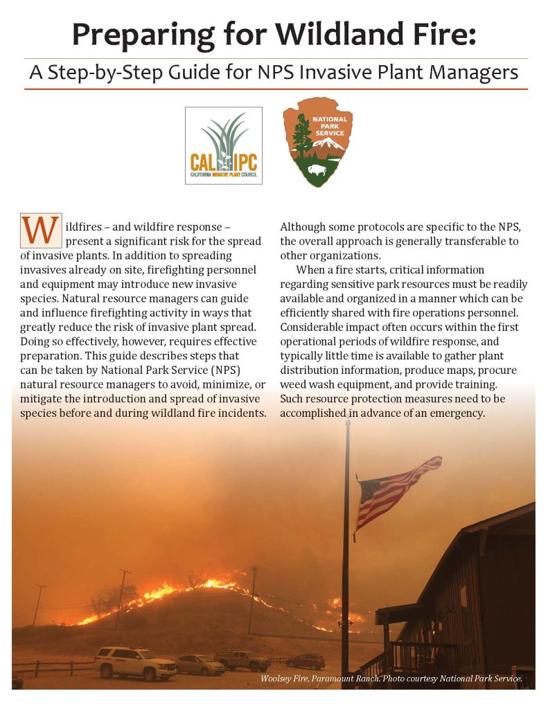 Preparing for Wildland Fire: A Step-by-Step Guide for NPS Invasive ...